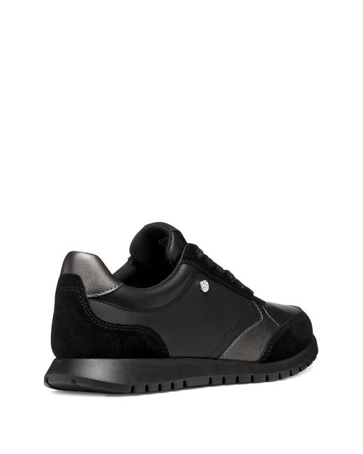 Geox Sukie Logo-plaque Sneakers in Black | Lyst UK