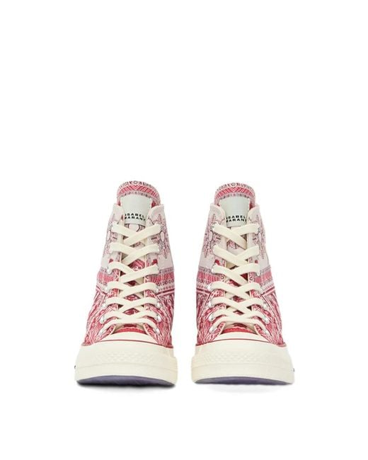 Isabel Marant X Converse Chuck 70 High-Top Sneakers in Pink | Lyst