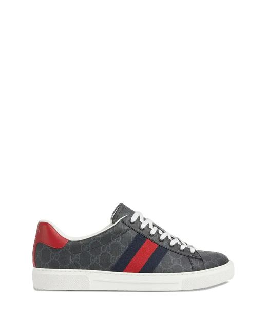 Gucci Ace Logo Web-Stripe Sneakers in White for Men | Lyst