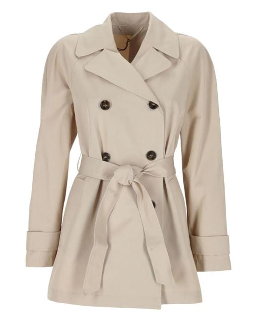 Marella Trench Jacket in Natural | Lyst