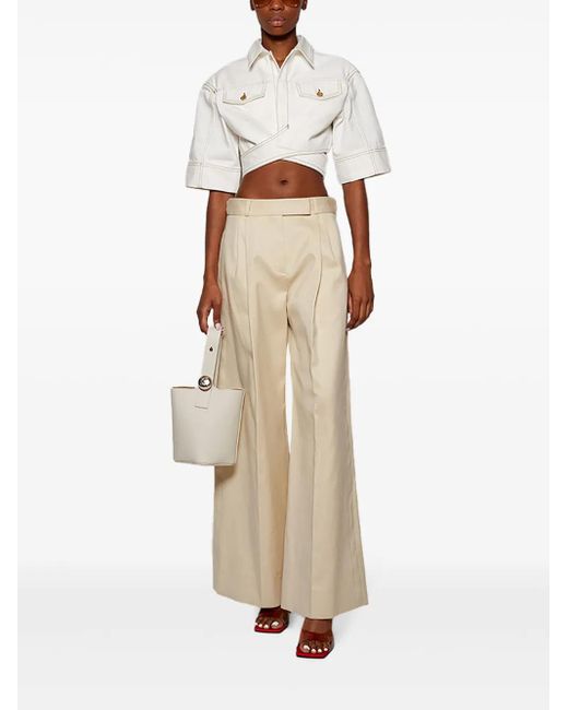 Loewe Mini Pebble Bucket Bag in White | Lyst