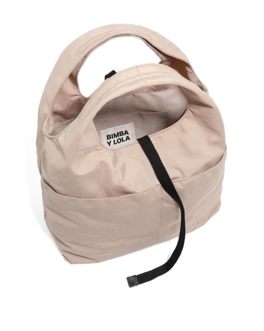 Bimba Y Lola Paper Tote Bag in Natural | Lyst UK