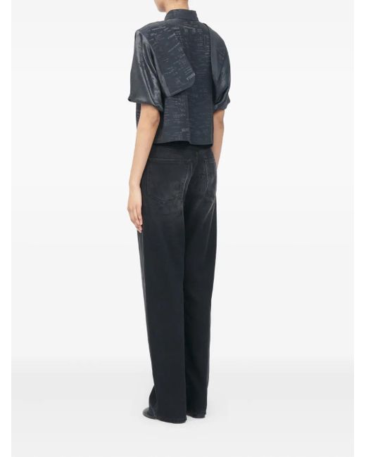 MM6 by Maison Margiela Overlay Short-Sleeve Shirt in Blue | Lyst UK