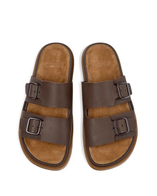 Camper Buckle Lluc Sandals in Brown | Lyst