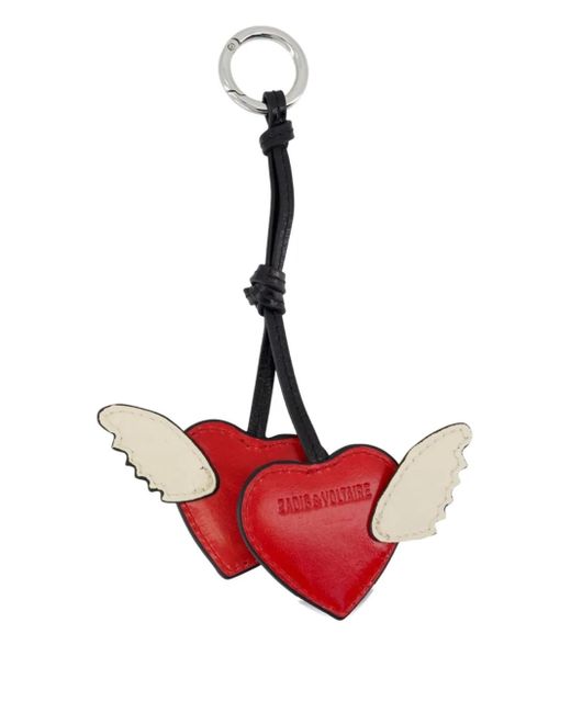 Zadig & Voltaire Winged-Hearts Keychain in Red | Lyst