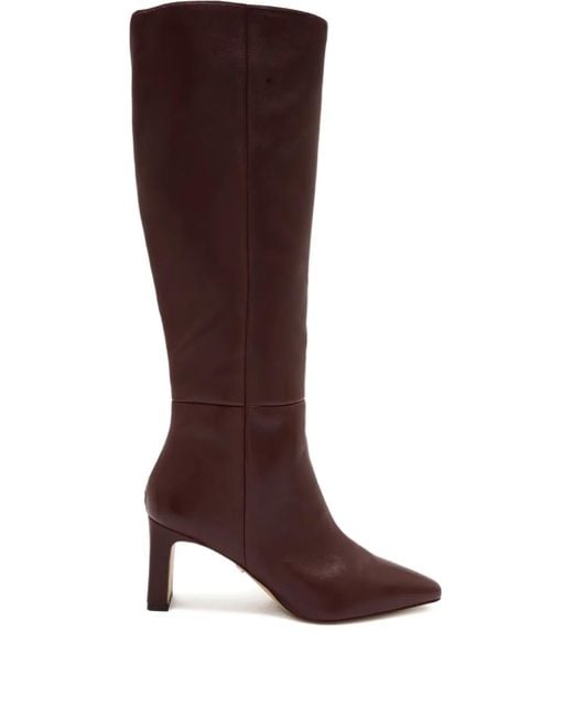 Sam Edelman Pointed Block-Heel Boots in Brown | Lyst UK
