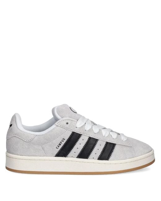 adidas Three-Stripes Suede Sneakers in White | Lyst