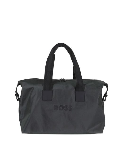 BOSS Logo-Lettering Luggage in Black for Men | Lyst UK