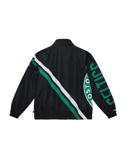 Mitchell & Ness Boston Celtics Exploded Logo Warm-Up Jacket in Green ...