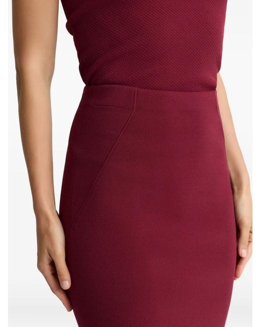 St. John Santa Roma Midi Skirt in Red | Lyst UK