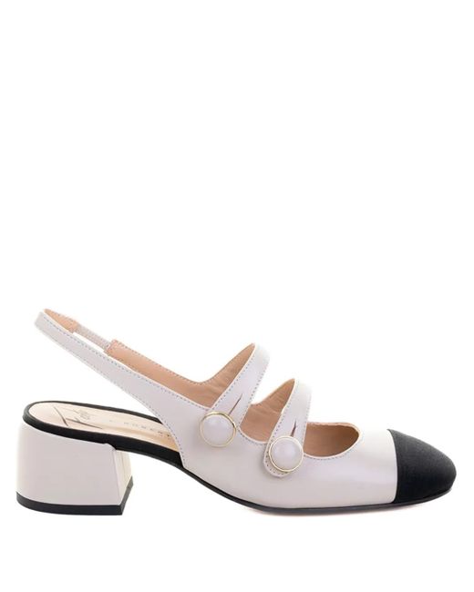 Roberto Festa Lagoa Double-Strap Pumps in White | Lyst UK