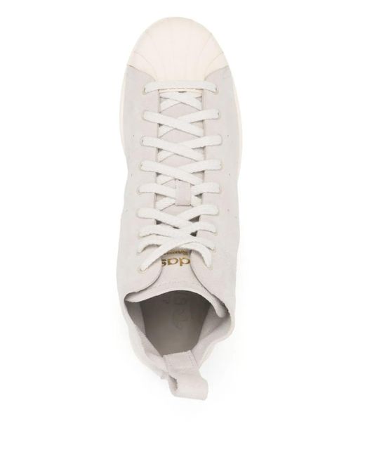 adidas Superstar Hi Sneakers in Natural | Lyst UK
