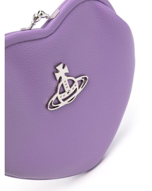Vivienne Westwood Belle Heart Leather Mini Bag in Purple | Lyst