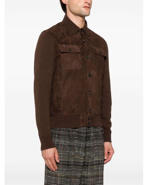 Ralph Lauren Panelled Jacket in Brown for Men | Lyst