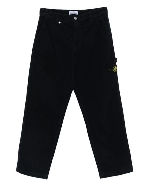Stone Island Compass-Badge Trousers in Black for Men | Lyst UK