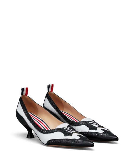 Thom Browne 50Mm Wingtip Pumps in Metallic | Lyst