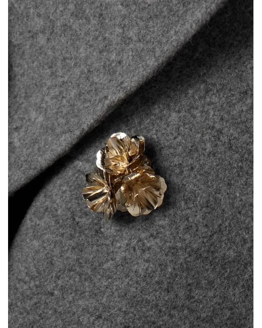 Carolina Herrera Double-Breasted Cape in Grey | Lyst UK