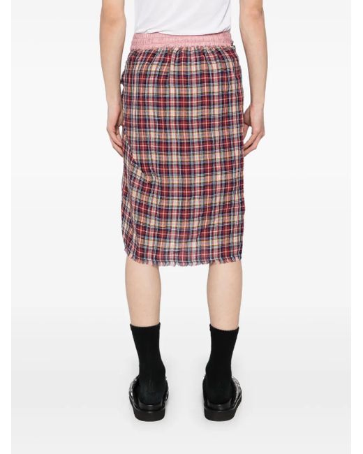 Vivienne Westwood Check Pattern Shorts in Red for Men | Lyst