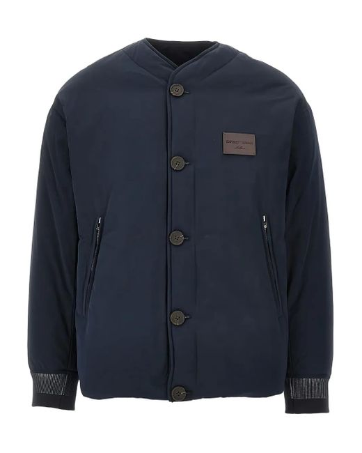 Emporio Armani Memory Bomber Jacket in Blue for Men | Lyst UK