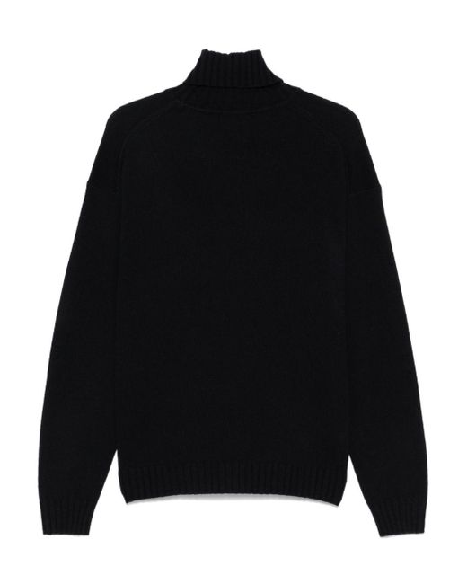 HUGO Logo Turtleneck Sweater in Black for Men | Lyst