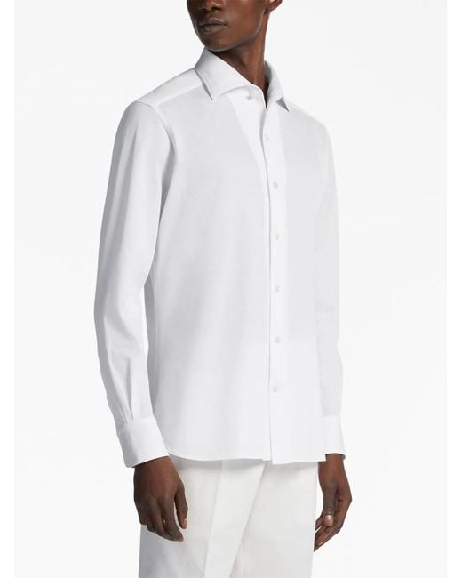 ZEGNA Shirts in White for Men | Lyst