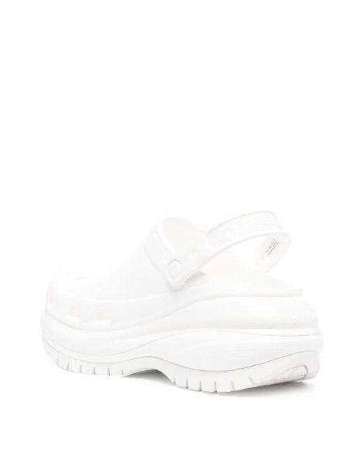 Crocs™ Perforated Platform Clogs in White | Lyst