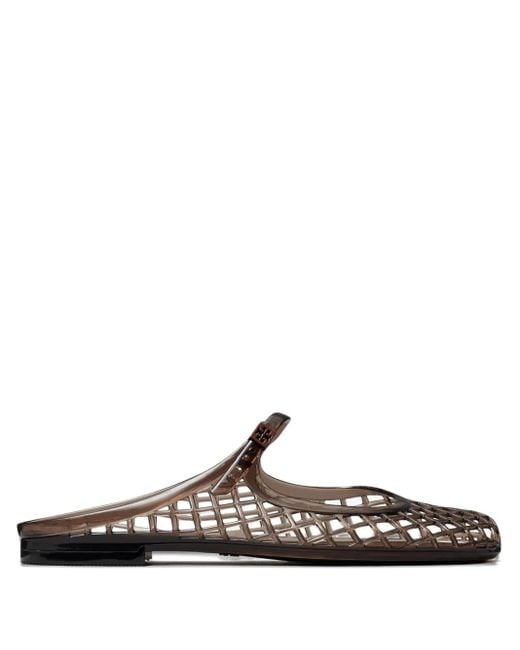 Tory Burch Perforated-Design Slides in White | Lyst