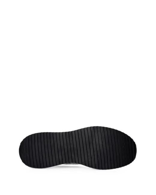 ARMANI EXCHANGE Logo-Print Knitted Sneakers in Black for Men | Lyst UK