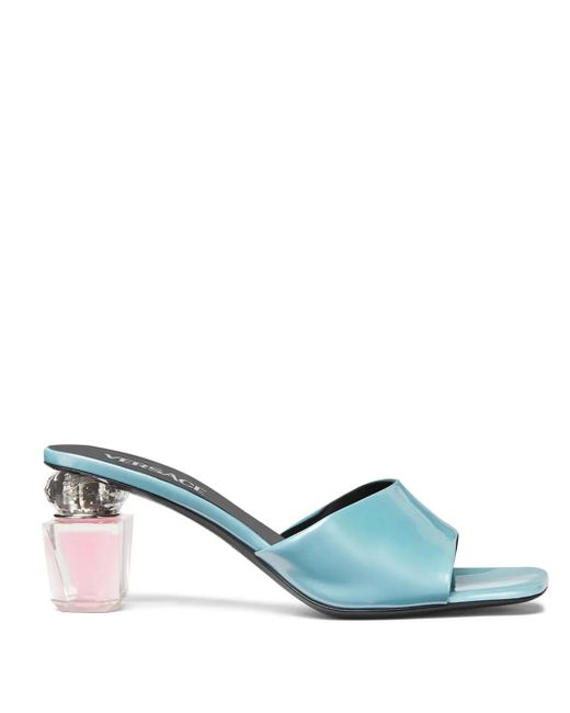 Versace 70Mm Bright Crystal Mules in Blue | Lyst