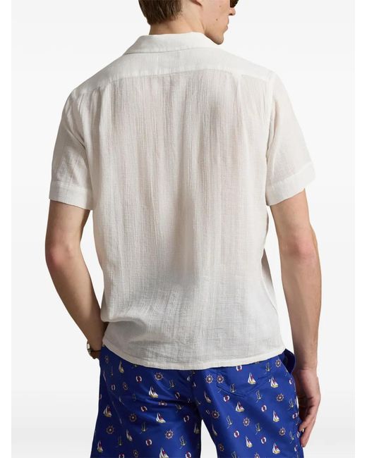 Polo Ralph Lauren Embroidered Pocket Shirt in White for Men | Lyst UK