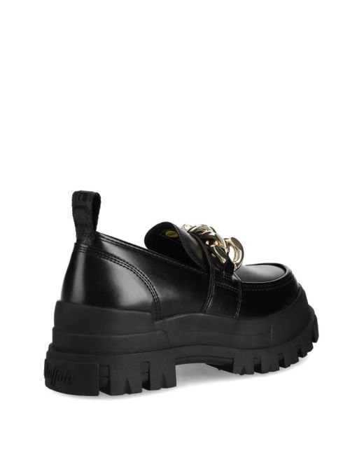 Buffalo Chain-Link Loafers in Black | Lyst