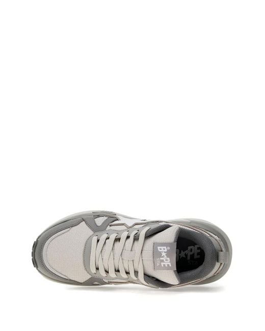 A Bathing Ape Bape Trail Sta Star-Embellished Sneakers in Gray for Men ...