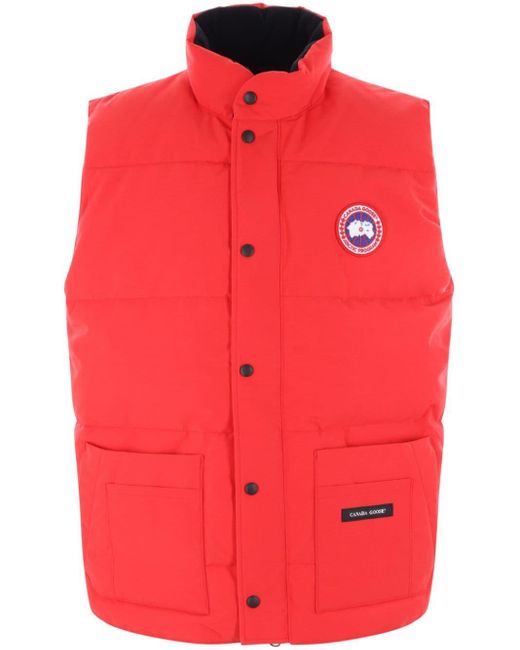 Canada Goose Logo-Patch Vest in Red for Men | Lyst