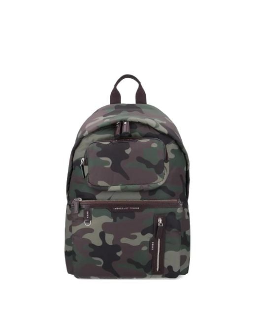 Anya Hindmarch Camouflage Multi Pocket Backpack in Black | Lyst UK