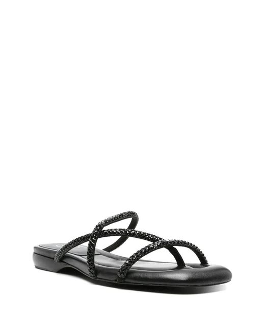 Ash Rubis Crystal-Embellished Slides in Black | Lyst