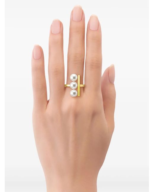 Tasaki 18K Collection Line Balance Plus Neo Akoya Pearl Ring in ...