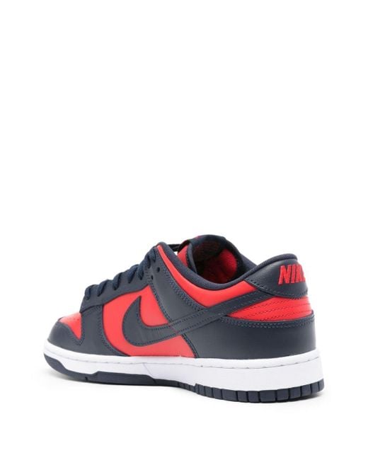 Nike Dunk Low Retro Sneakers in Red for Men | Lyst