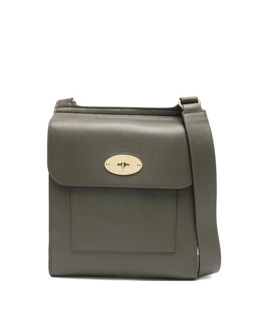 Mulberry Small Antony Leather Satchel Bag in Green | Lyst UK