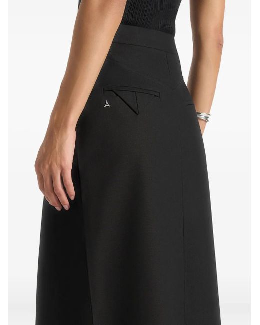 Manière De Voir Regine Box-Pleat Maxi Skirt in Black | Lyst UK