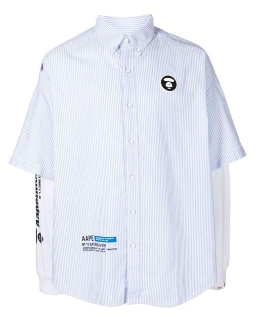 Aape By A Bathing Ape Aapeuniverse Layered Shirt in Blue for Men | Lyst