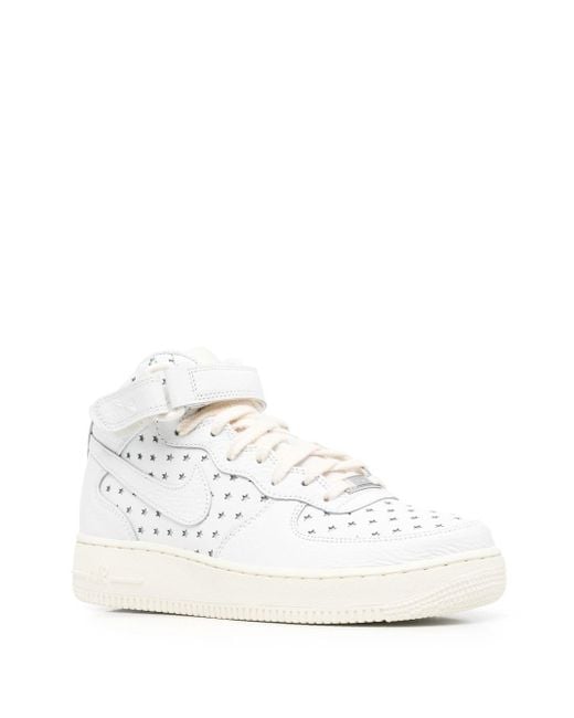 Nike Air Force 1 Mid "Cut Out Stars" Sneakers in White | Lyst