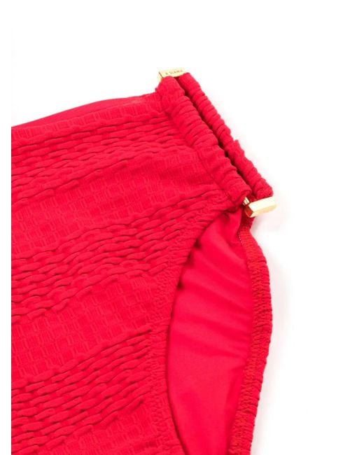 Amir Slama Hardware-Detail Cut-Out Swimsuit in Red | Lyst UK