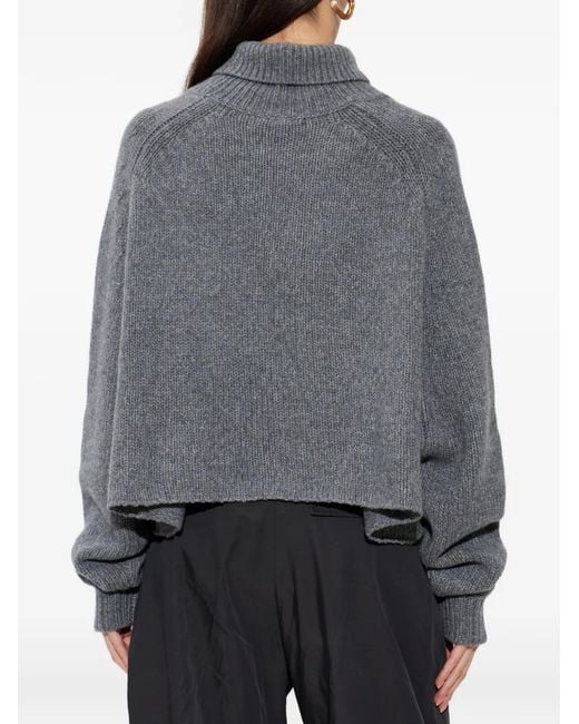 Lisa Yang Roll-Neck Sweater in Grey | Lyst UK