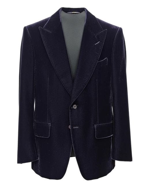 Tom Ford Velvet Blazer in Blue for Men | Lyst UK