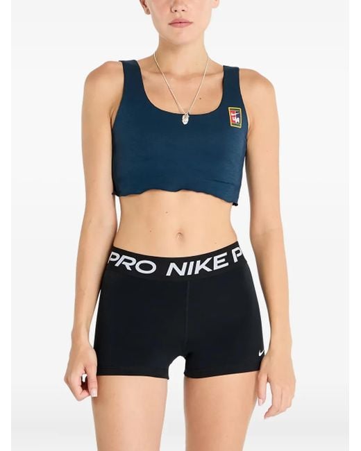 Nike X Yoon Logo-Patch Cropped Bra in Blue | Lyst
