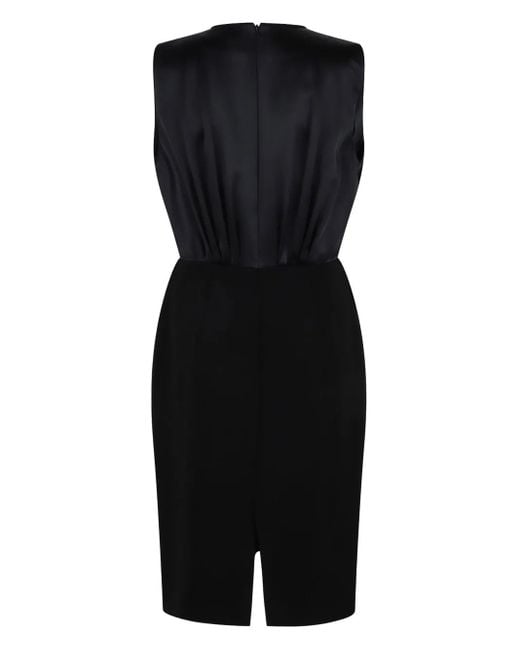 Max Mara Cady-Texture Midi Dress in Black | Lyst