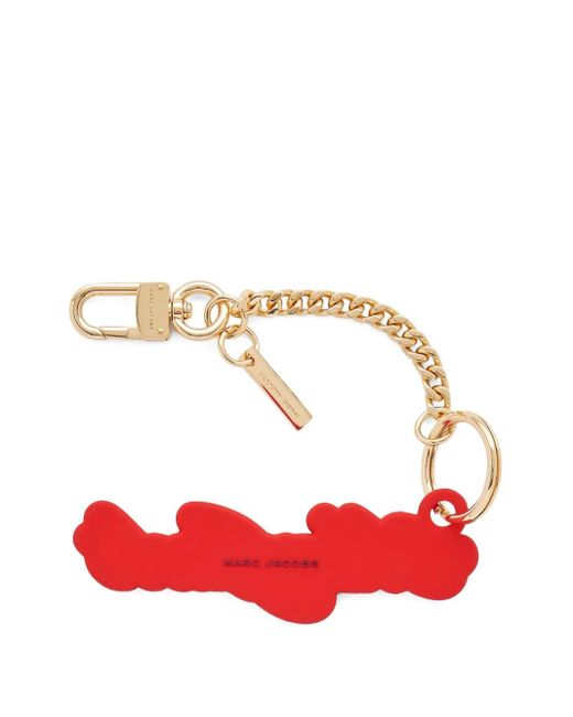 Marc Jacobs The Cursive Logo Bag Charm in Pink | Lyst