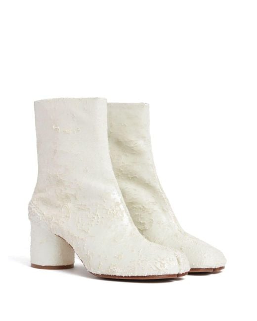 Maison Margiela 60Mm Tabi Ankle Boots in White | Lyst