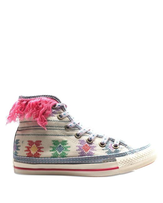Converse Fringe-Detail Sneakers in Pink | Lyst UK