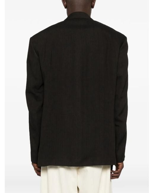 Studio Nicholson Double-Breasted Blazer in Black for Men | Lyst